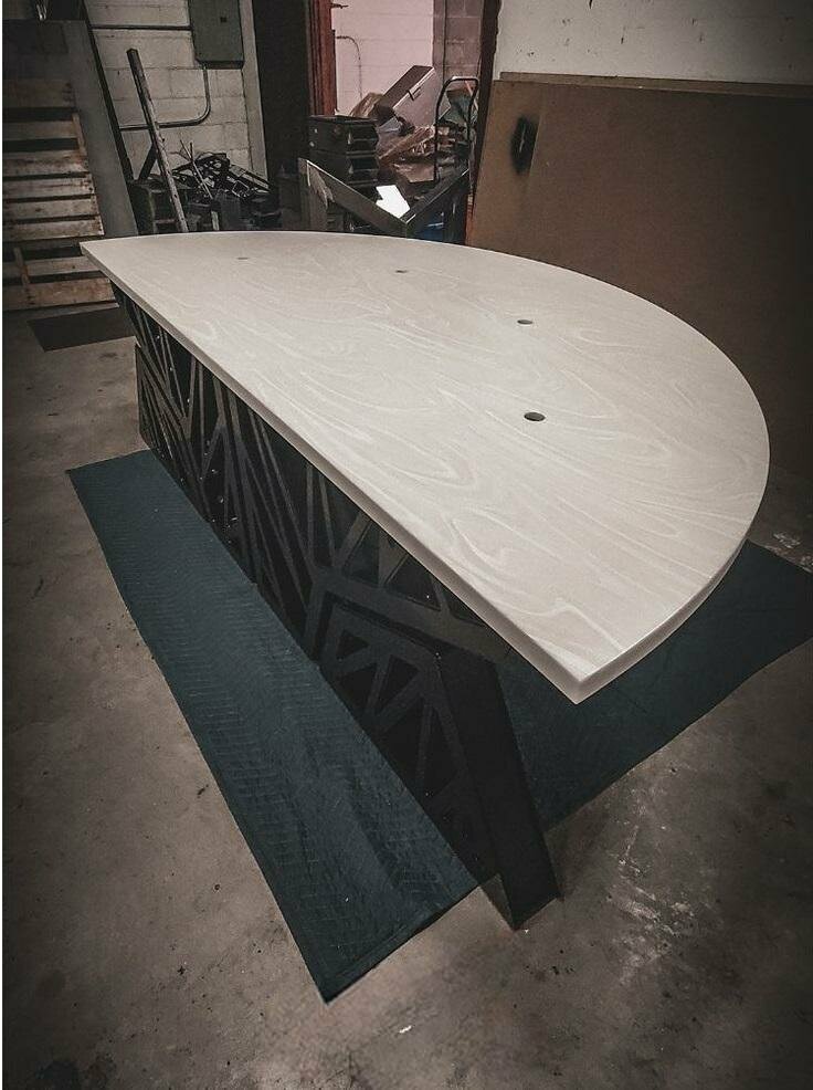 Конференц-стол для переговоров, полукруглый Морн, 220*120 см