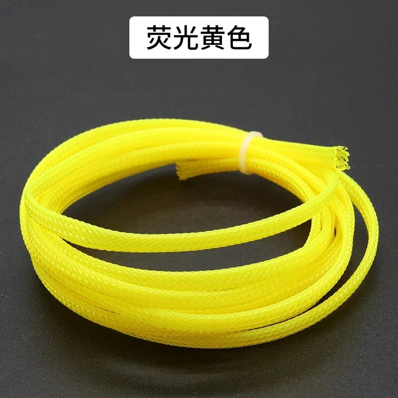 Оплетка для проводов 8 мм, UV Yellow, 10 метров