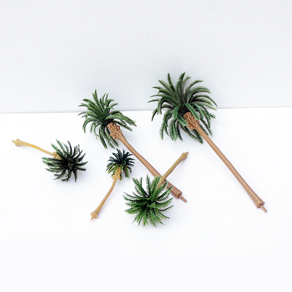 10 шт. Мини искусственные кокосовые пальмы модель DIY ландшафтный макет аксессуар