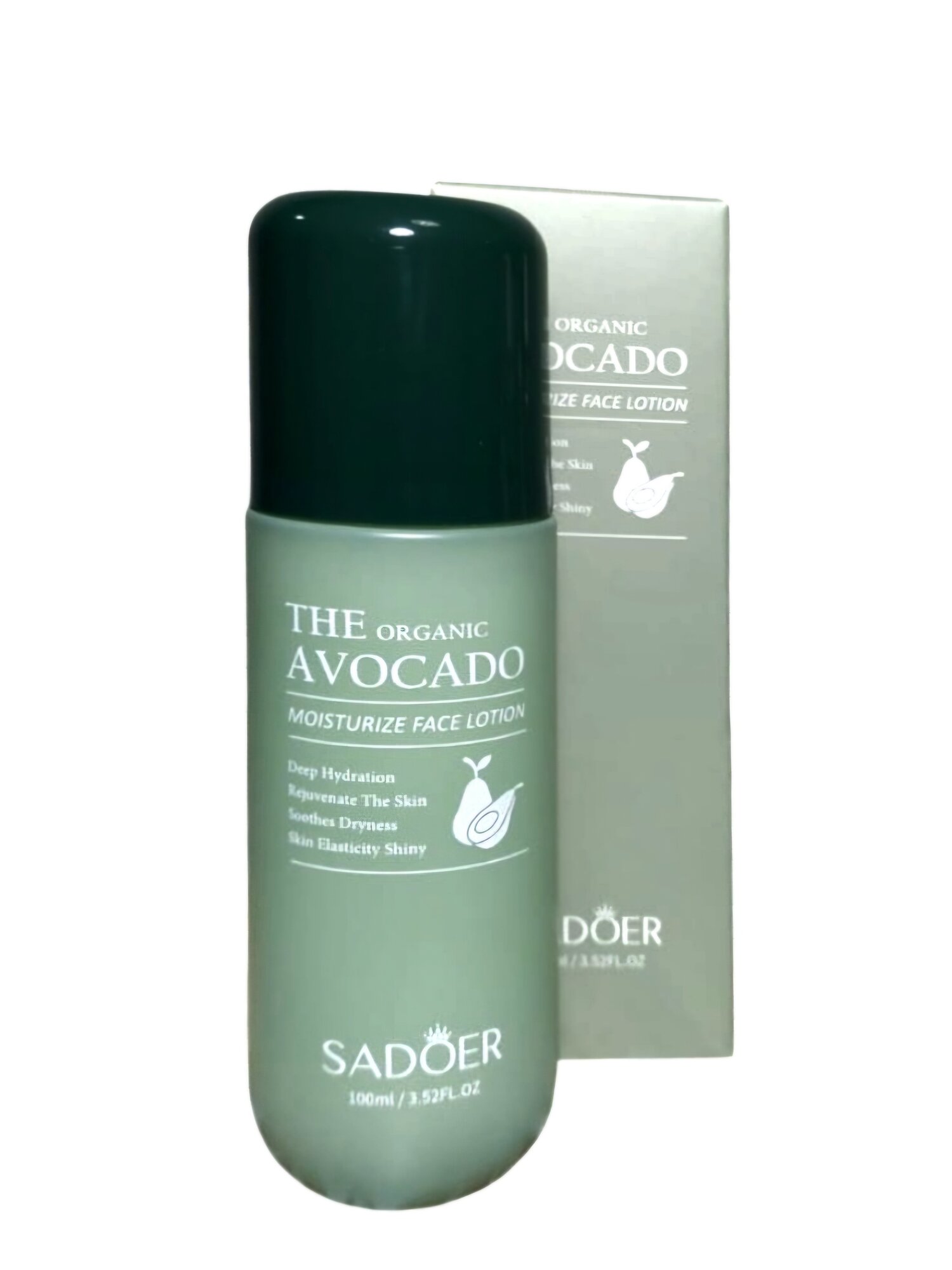 Органический увлажняющий лосьон для лица Sadoer с экстрактом авокадо 100 мл.