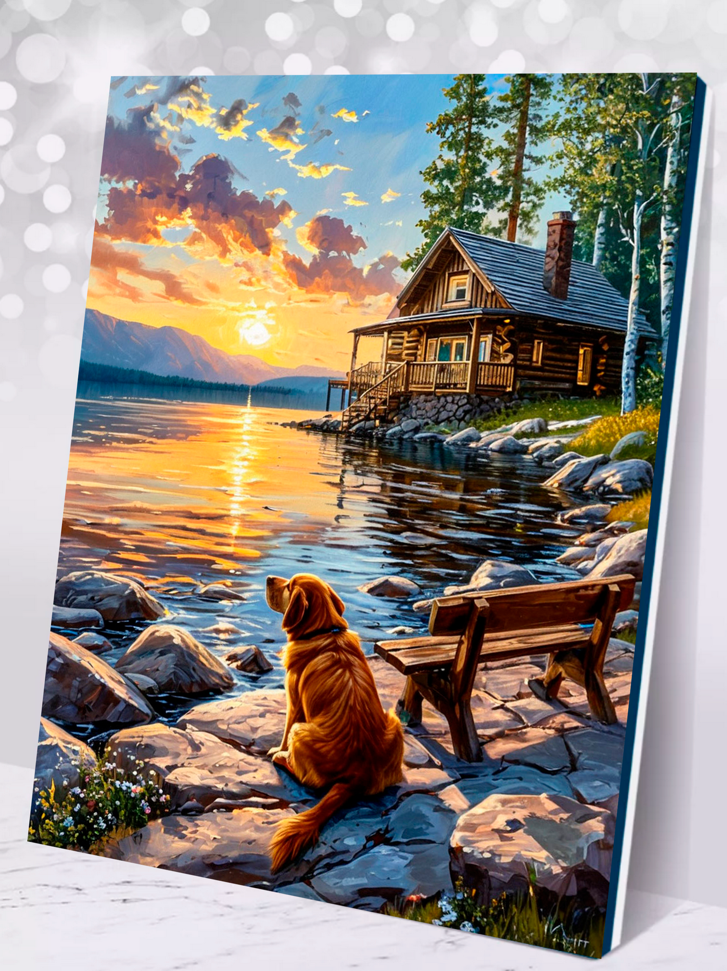 Картина по номерам "Дом рыбака" 40х50 см, хлопковый холст на подрамнике, акрил, АртТойс