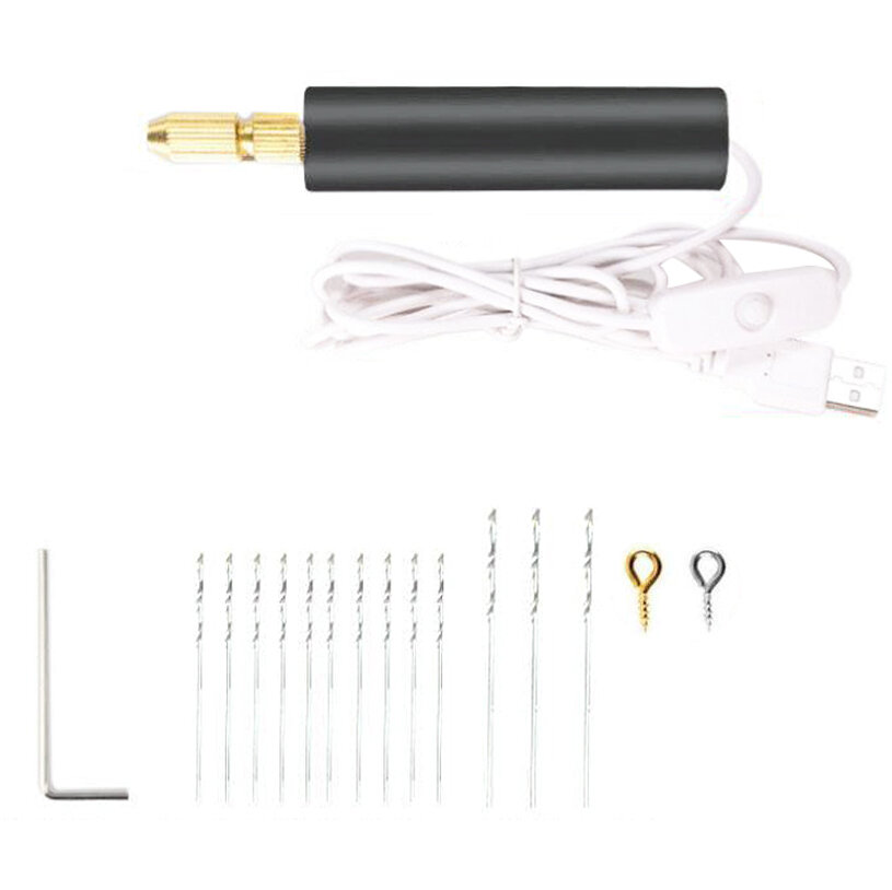 USB Мини Маленькая Ручная Дрель Электрическая Ручная Дрель Деревянная Печатная Плата Пластиковый Жемчуг Кристалл Клеевой Дырокол Машина