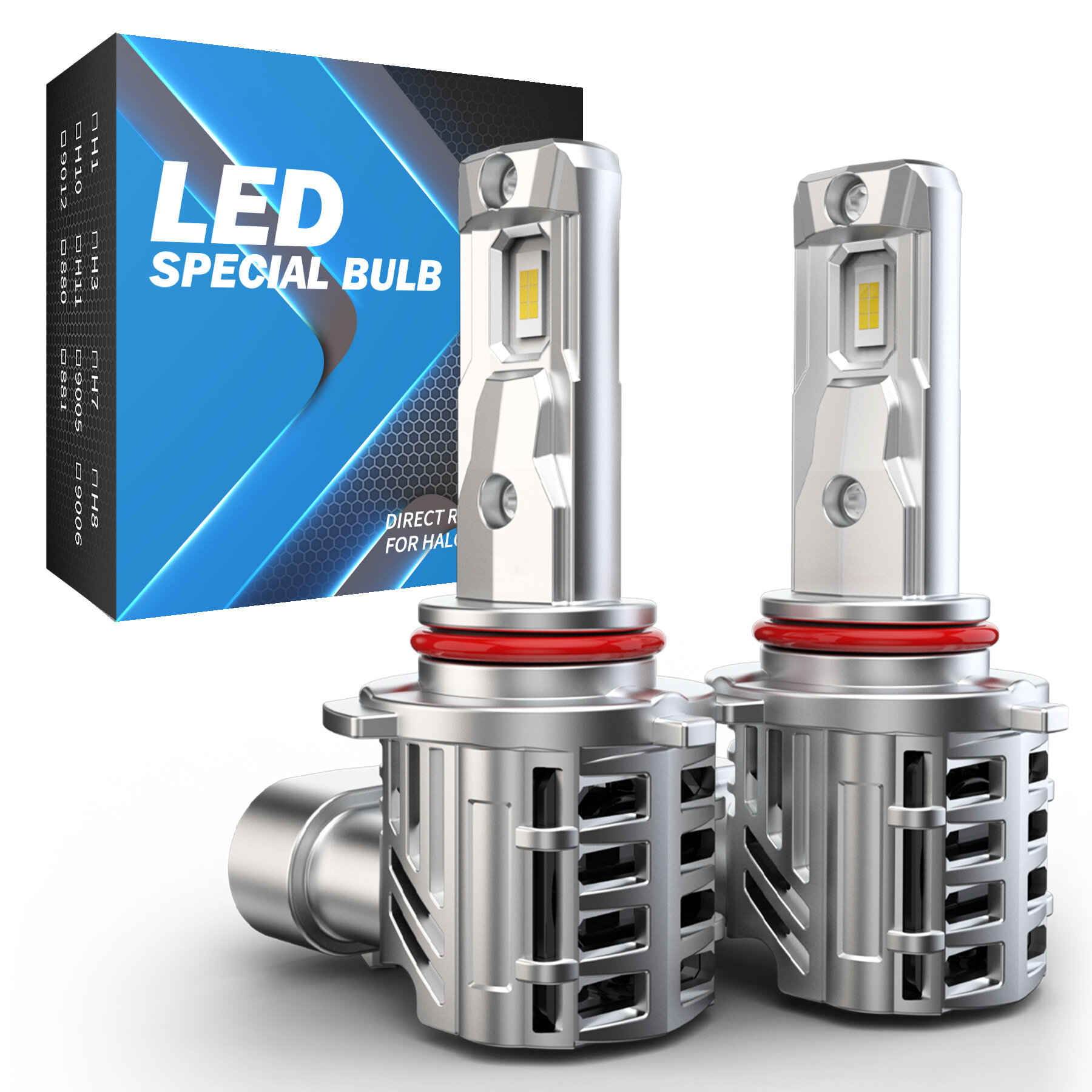 HB3 привел лампочку фары, 90W 18000LM 500% яркость 9005 лампочка фары HB3 Canbus 6500K мини размер,2шт