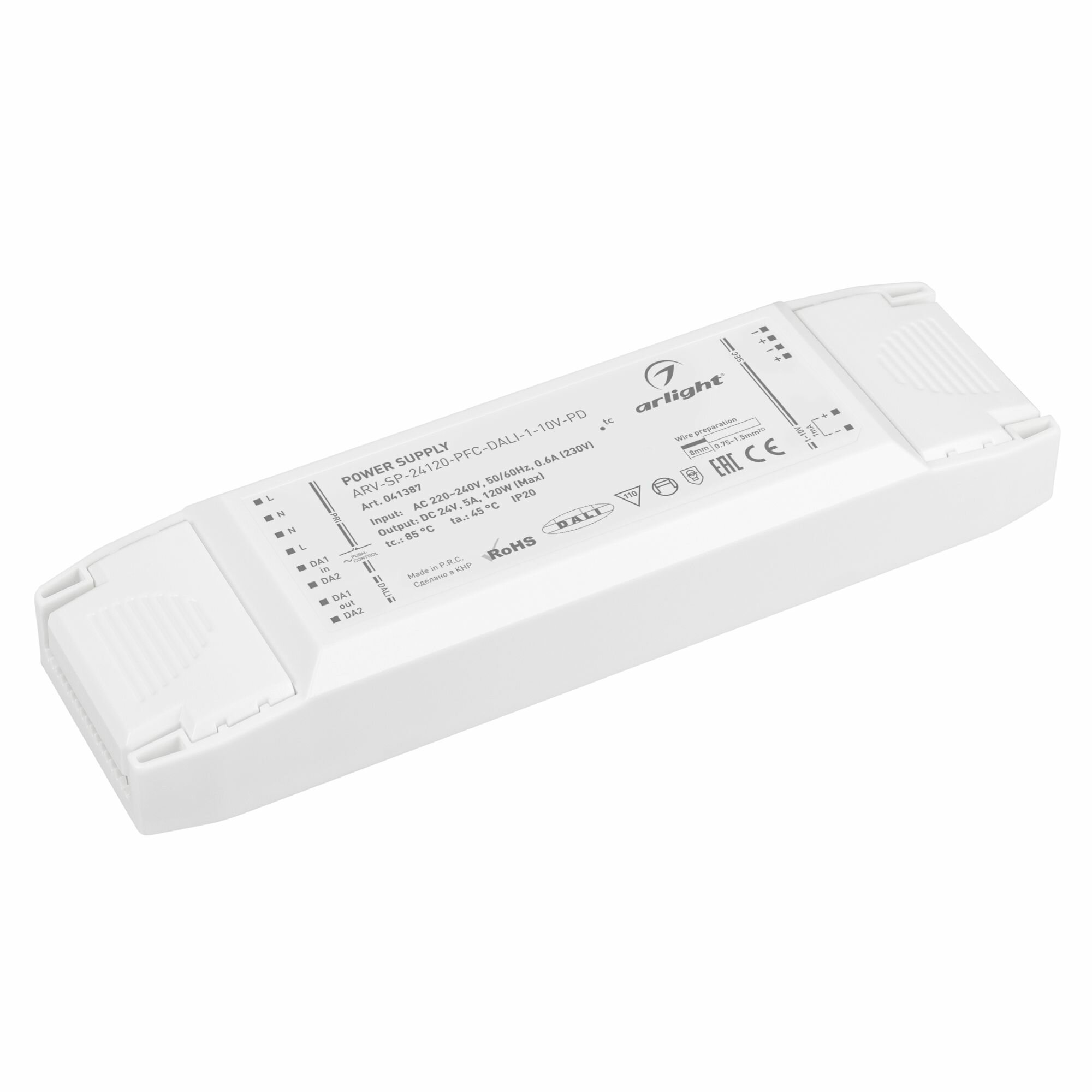Блок питания ARV-SP-24120-PFC-DALI-1-10V-PD (24V, 5A, 120W)
