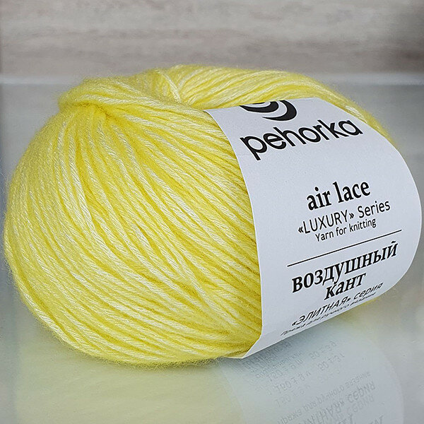 Пряжа Пехорка воздушный кант 27 лимон (5 мотков)