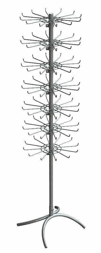 Стойка напольная для бижутерии с 7-ю солнышками. Белая. (Д-20)