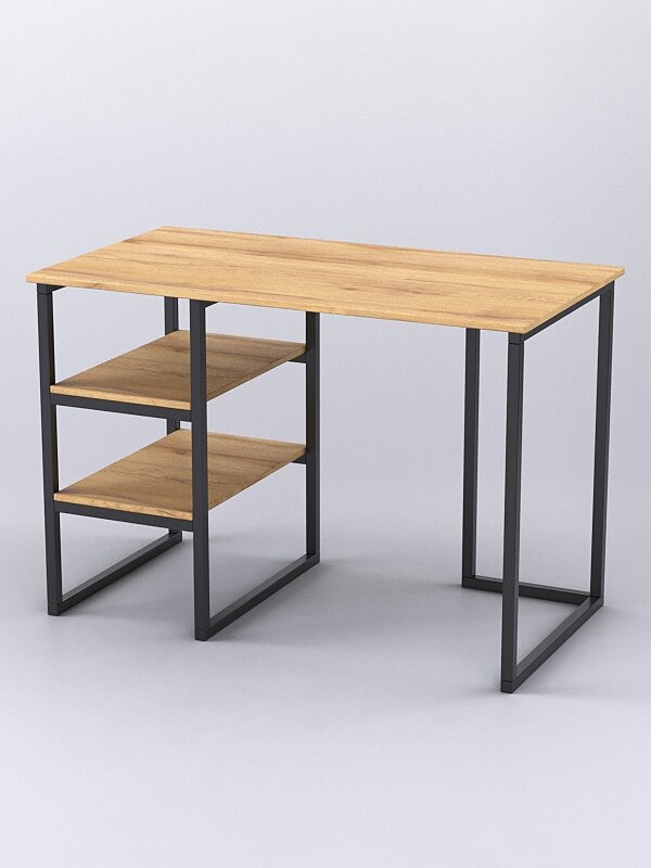 Стол "Стронг" №5 правосторонний в стиле лофт, Дуб Золотистый U1148