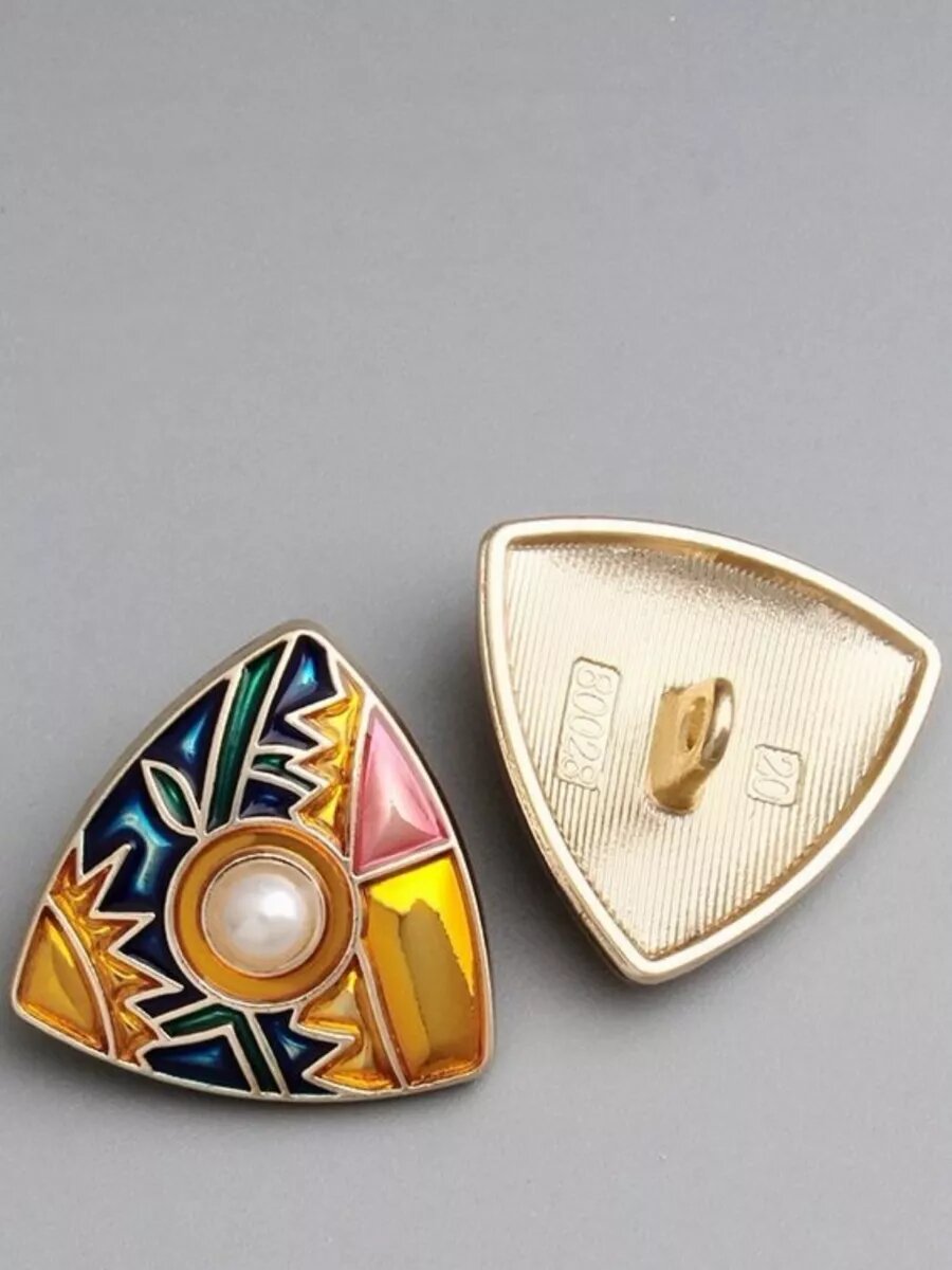 Пуговицы декоративные дизайнерские на ножке с эмалью