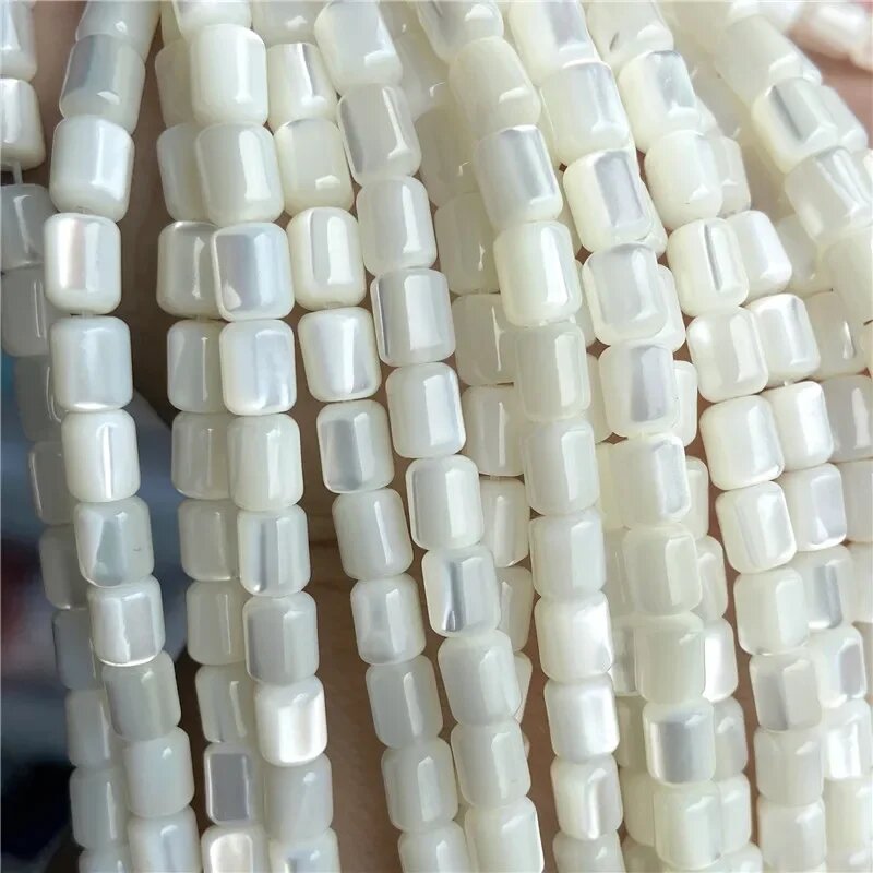 Бусины Rainagem из ракушек Белый, No.41 5x6mm