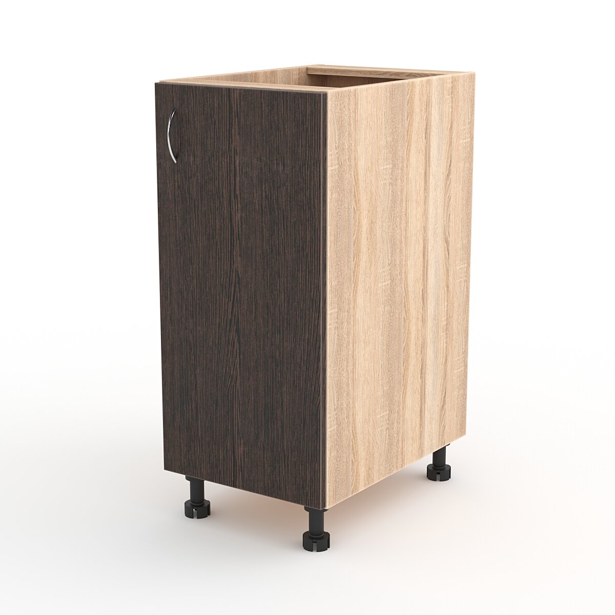 Кухонный шкаф №1Б напольный (открытие дверки в правую сторону), Дуб Сонома + Дуб Венге