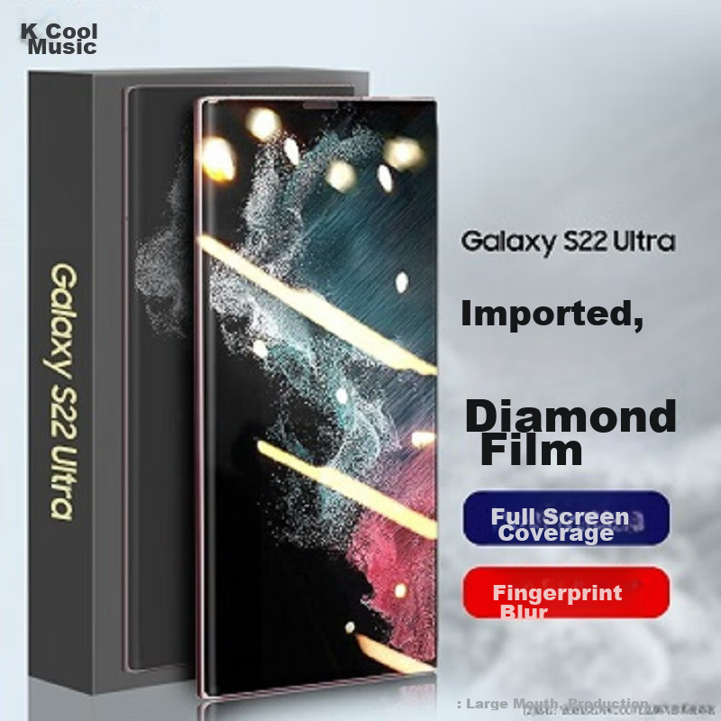 KOOLIFE Compatible with Samsung S22 Ultra Tempered Glass Screen Protector, SAMSUNG Galaxy S22 Ultra Phone Protective Film, Curved Screen Glass, Full Coverage, Ultra-Thin, HD, Anti-Fingerprint