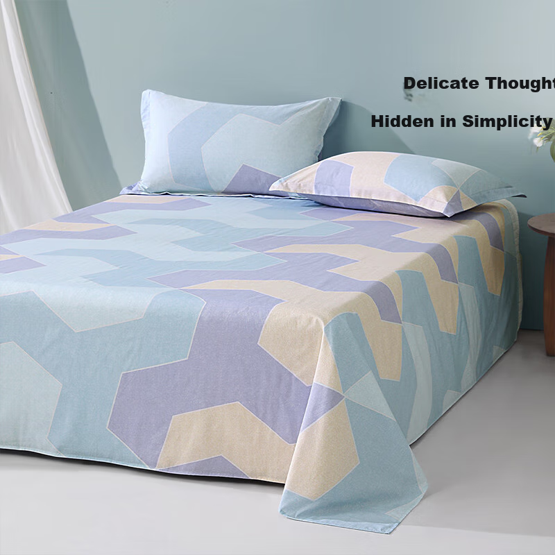 Bailisi 100% Cotton Single Bed Sheet Dormitory Single Bed Sheet Full Cotton Quilt Cover Bed Cover Bedding 180×230cm