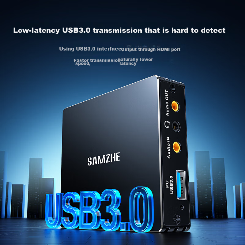 SAMZHE HDMI-карта захвата видео 4K с петлевым выводом USB для камер Canon Nikon Sony и стриминга игр на Switch PS NS