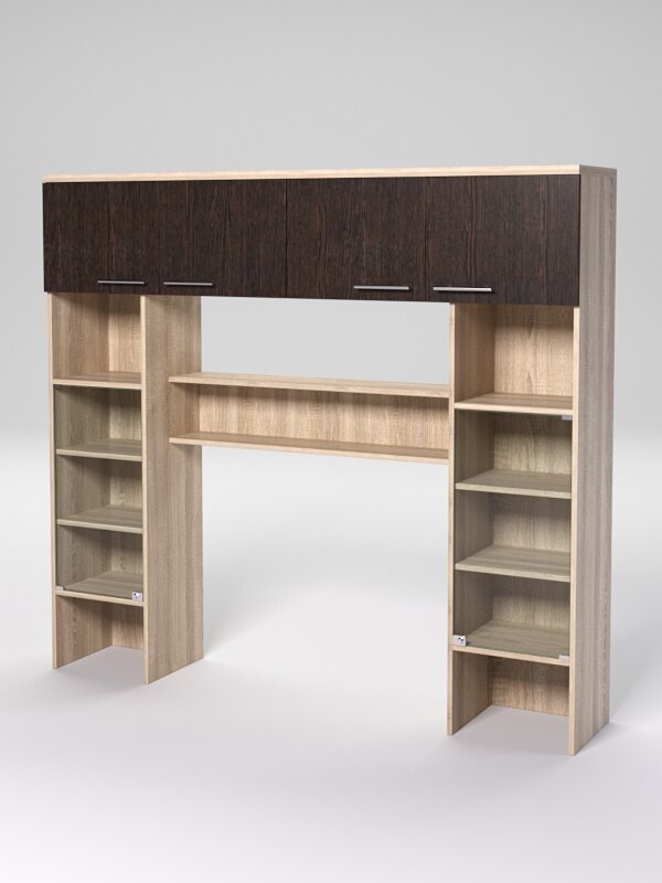 Стенка в гостиную №2, Дуб Сонома и Дуб Венге. Производитель товара - компания Westcom.