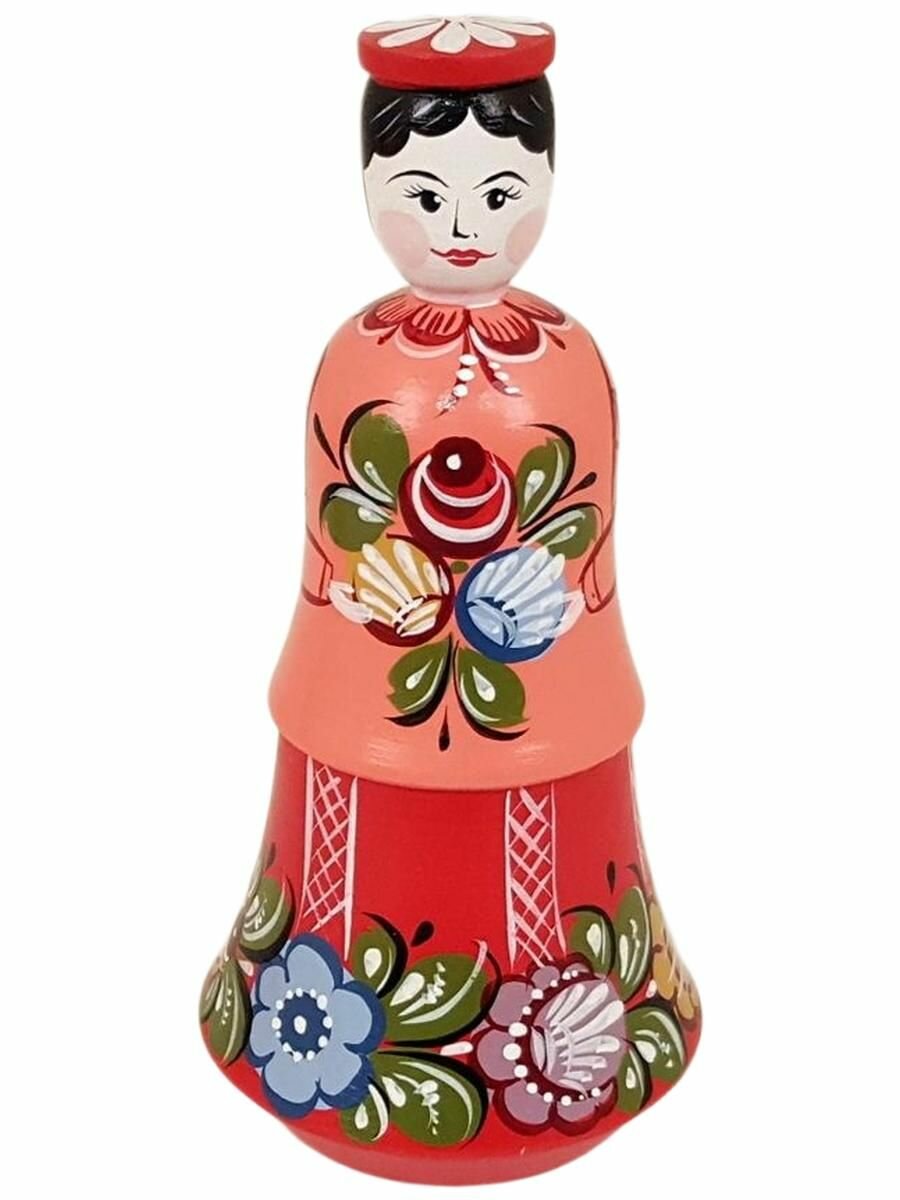Статуэтка авторская, Городецкая купчиха-5, Городецкая роспись, ручная авторская работа