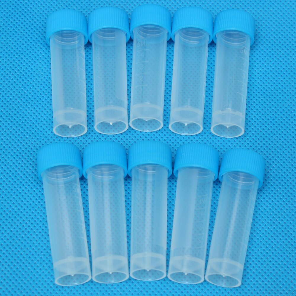 Инструмент 10 шт 5 мл пластиковые прозрачные пробирки флаконы для образцов контейнеры -80 ℃-121 ℃