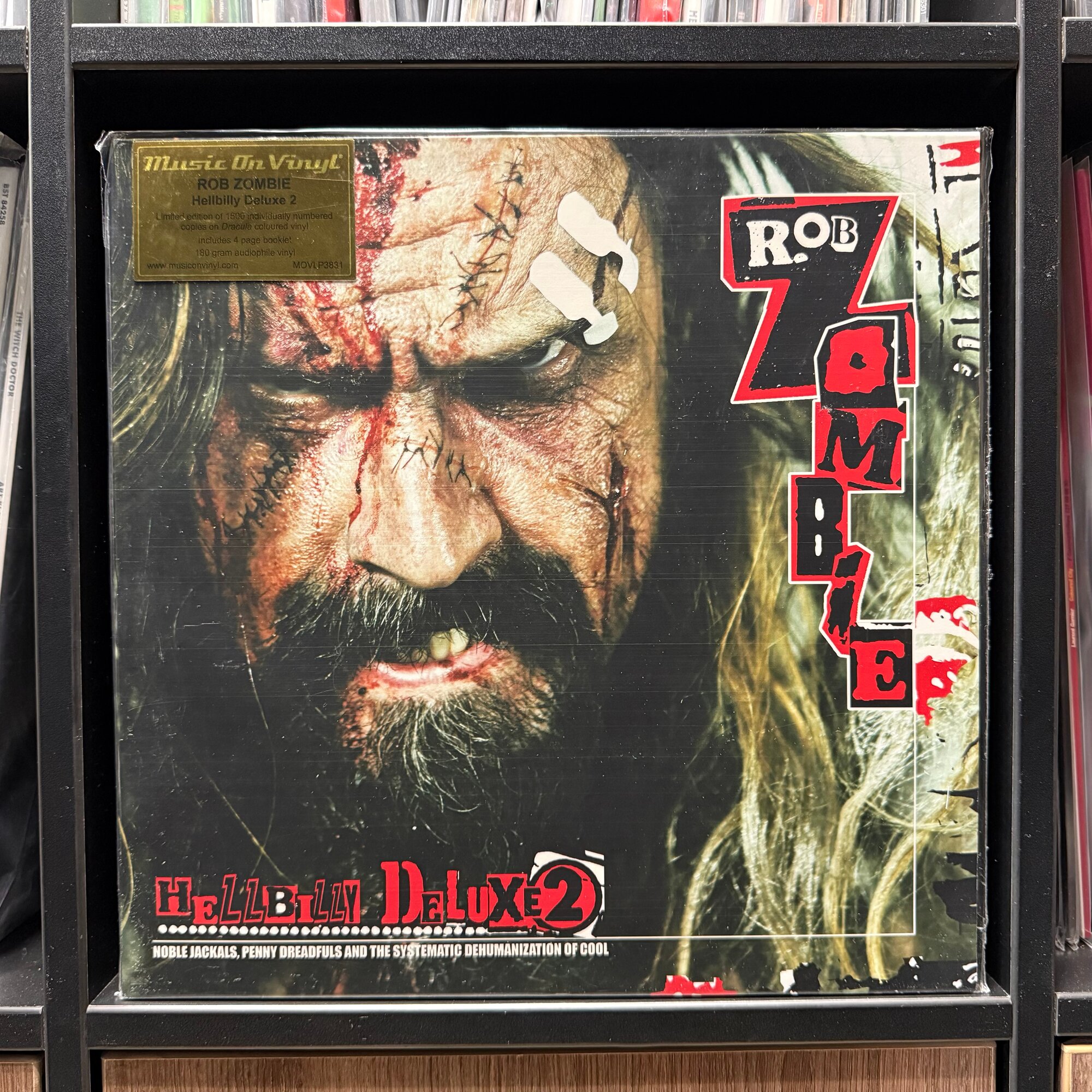 Виниловая пластинка ROB ZOMBIE - Hellbilly Deluxe 2: Noble Jackals (still sealed, limited numbered gatefold 180 gram audiophile 'dracula' red & black marbled vinyl LP + booklet) LP Винил