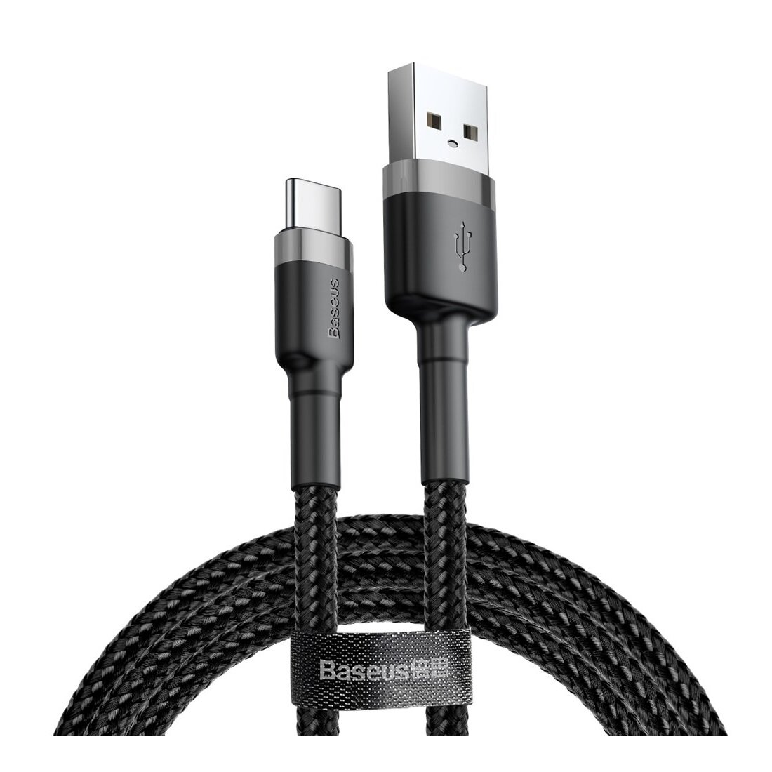 Кабель Baseus CATKLF-UG1 Cafule Cable USB For Type-C 2A 3m Gray+Black