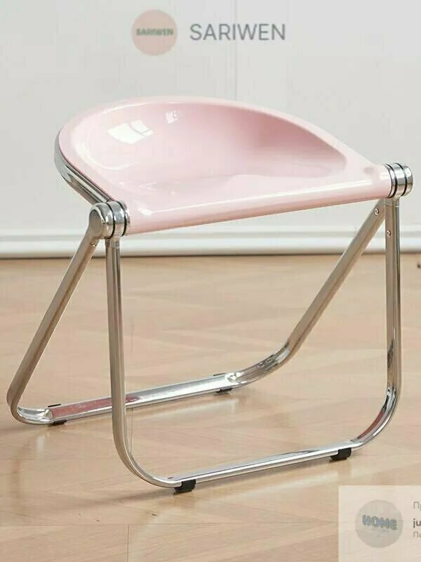 Стул розового цвета для кухни, треугольной формы, безопасный, стабильный, удобный для долгого сидения