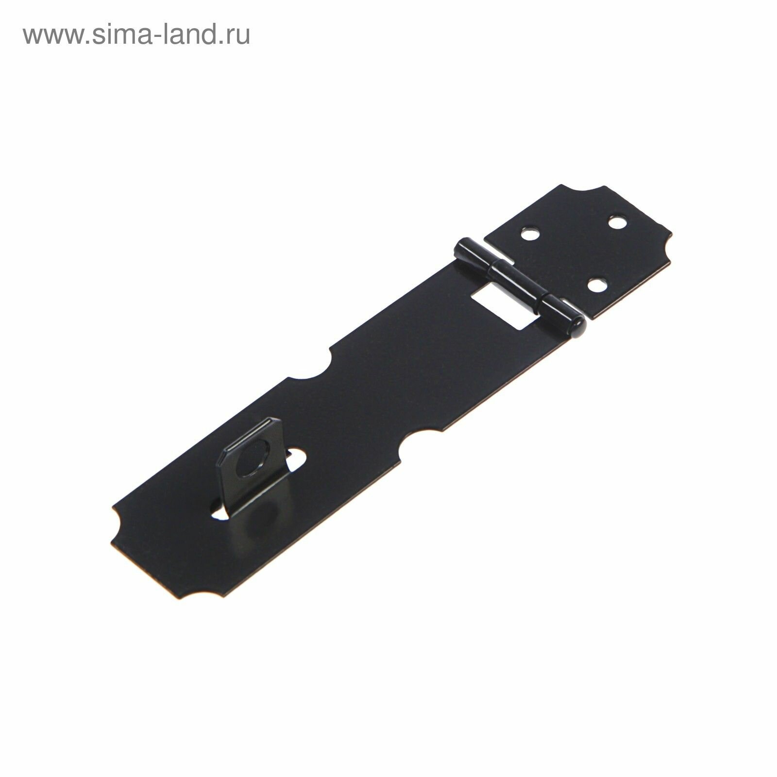 Накладка для навесного замка, с проушиной, L 98 мм, черная, 10 шт