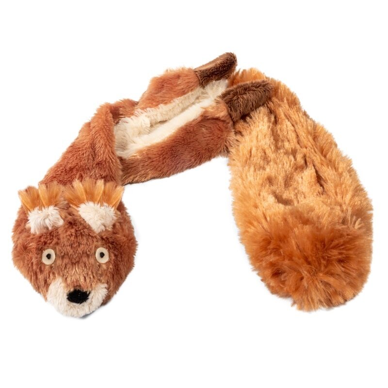 GiGwi Игрушка для собак Белка с пищалкой, мех, текстиль, без набивки