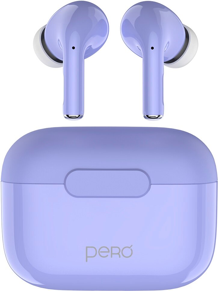 Наушники PERO TWS06, Bluetooth, внутриканальные, фиолетовый (PTWS06P)