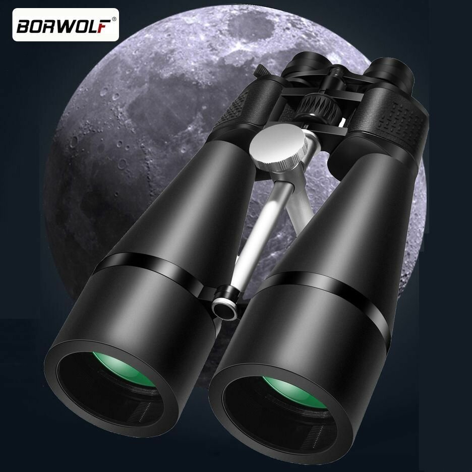 BORWOLF 25-75X80 Двухцилиндровый телескоп Двухцилиндровый телескоп 25-75X80 для наблюдения за птицами, пеших прогулок, охоты и наблюдения за Луной с высоким разрешением
