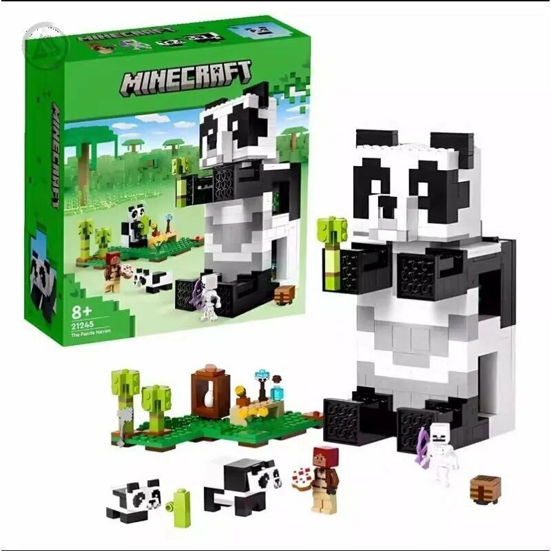 Конструктор совместим с Lego Майнкрафт "Дом Панды", 553 элементов, для мальчиков и девочек, от 3 лет
