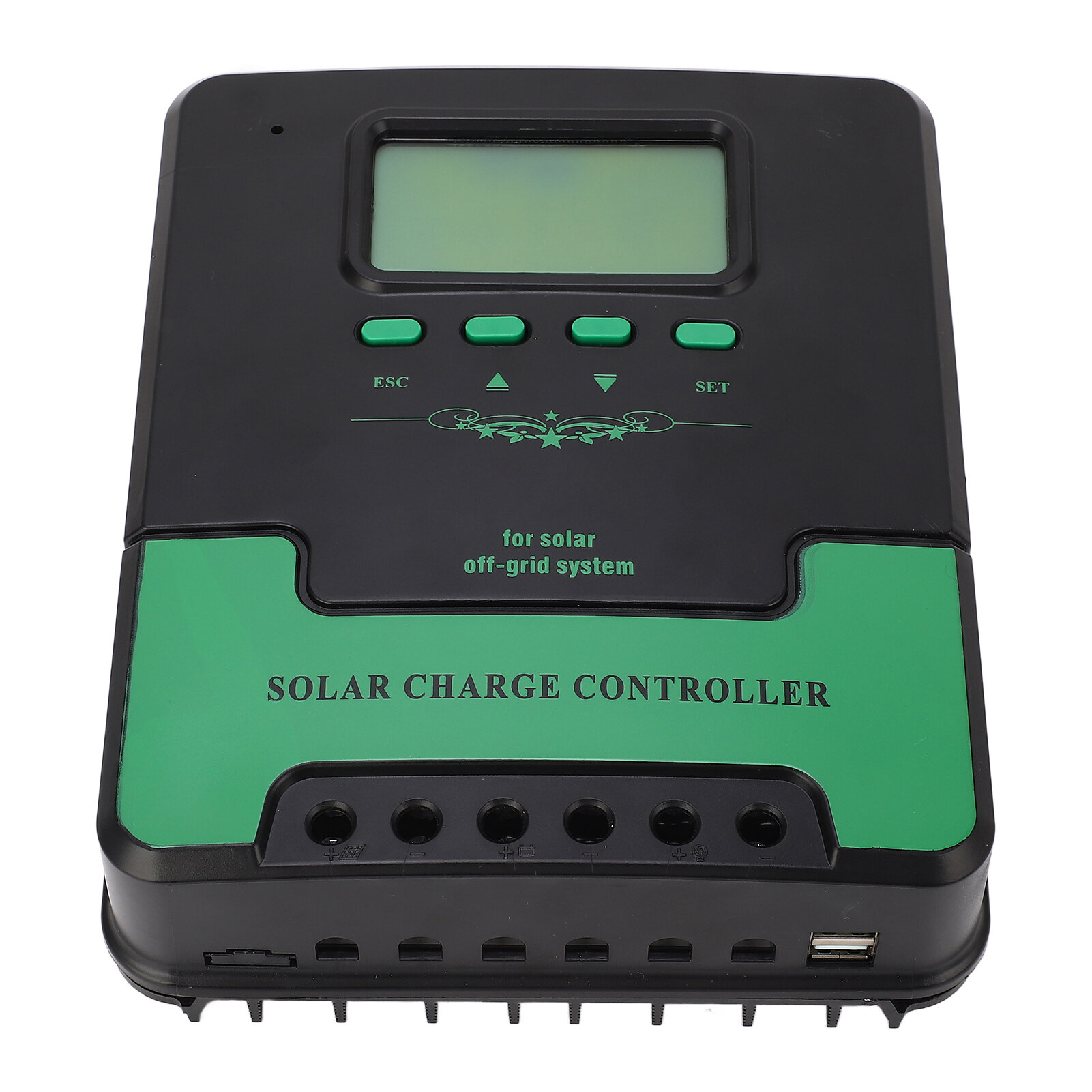 Контроллер заряда солнечной батареи MPPT ЖК-дисплей двойной USB 5 В 3 А 12 В 24 В для зарядки аккумуляторов 60 А