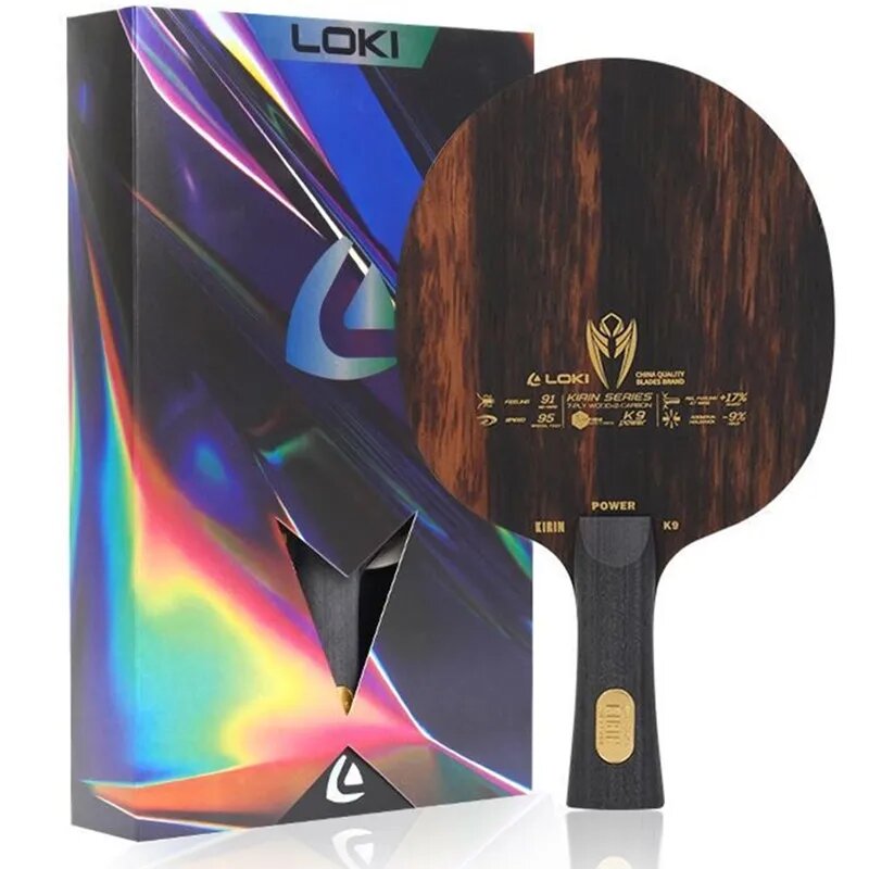 LOKI K9 K10 K11 Профессиональное углеродное волокно OFF+ K7 Лезвие для настольного тенниса из чистого дерева LOKI KIRIN Лезвие для пинг-понга Летучая мышь — фото 1