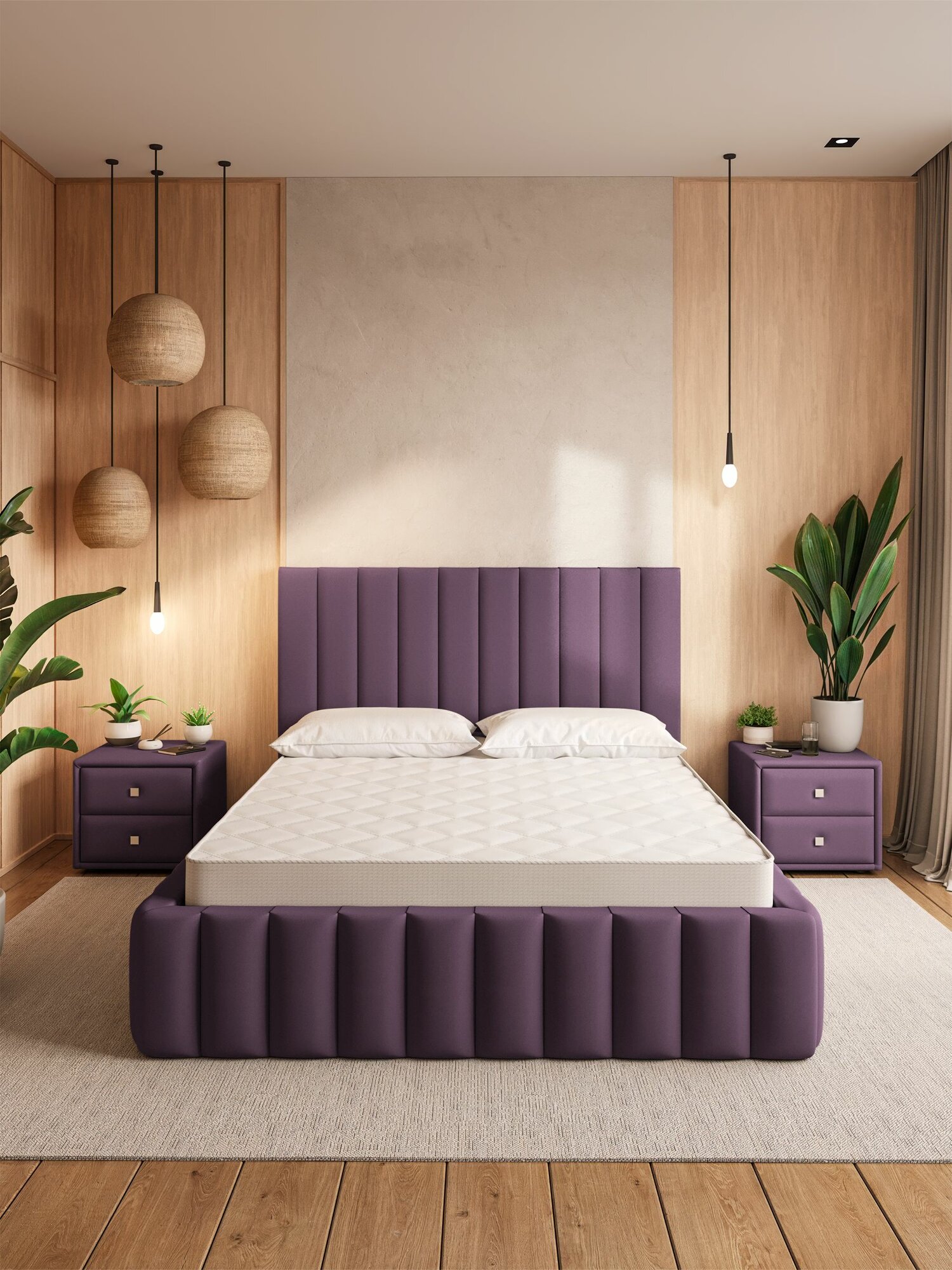 Кровать двуспальная 180х200 с подъемным механизмом, Милан макси с мягким изголовьем для дома и спальни, ортопедическое основание, ящик для белья