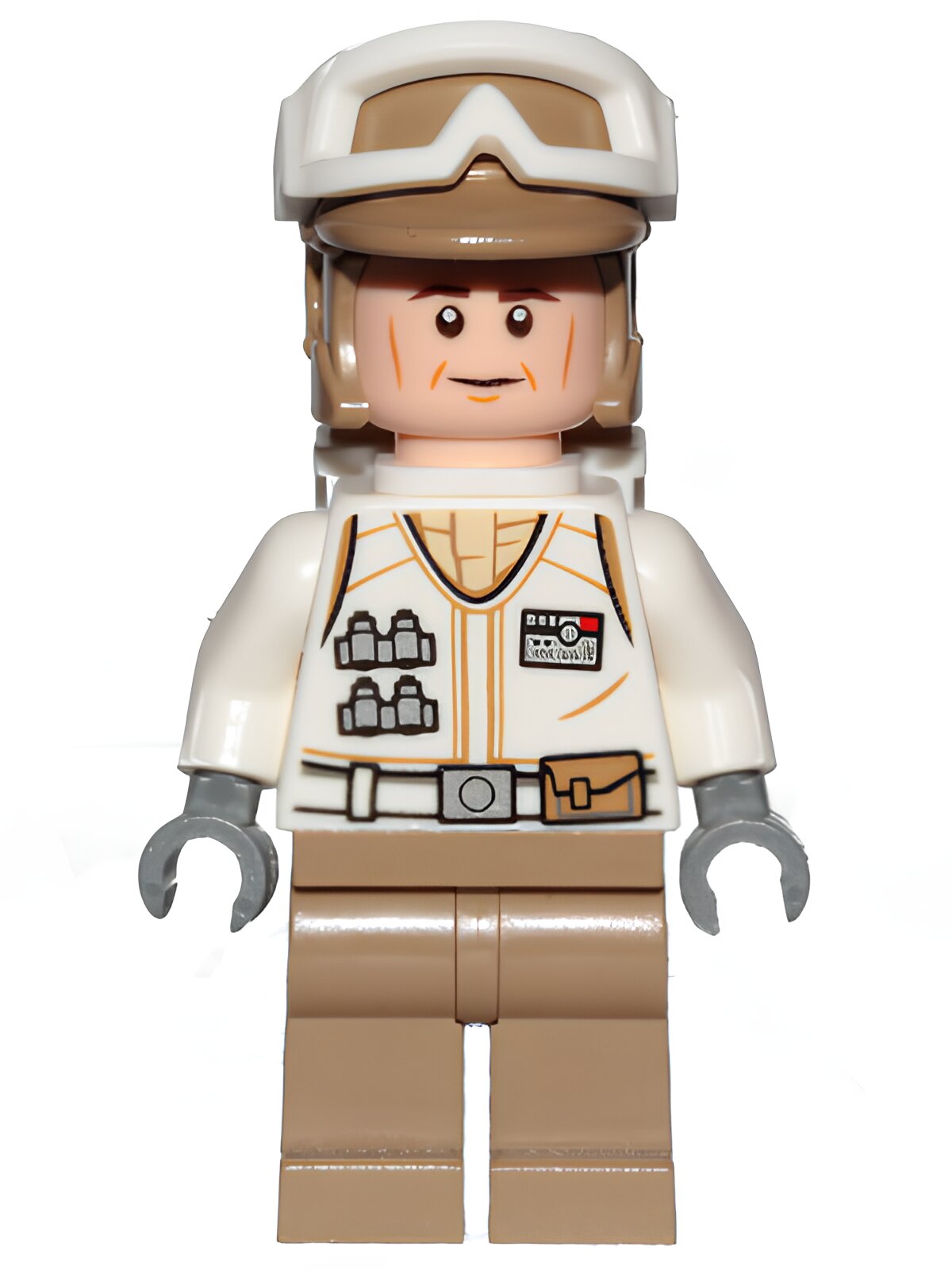 Минифигурка Lego Star Wars Hoth Rebel Trooper White Uniform, Dark Tan Legs, Backpack (Cheek Lines) sw1026 N