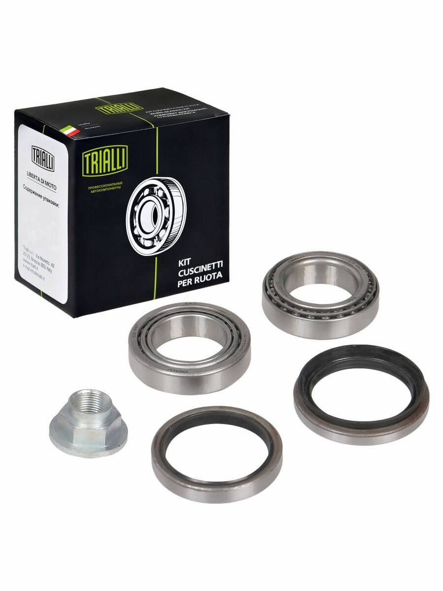 Подшипник ступицы для а/м Kia Rio I (00-) перед. (кмпл: подшип.2шт./сальник 2шт./гайка) (CS 0871), TRIALLI CS0871