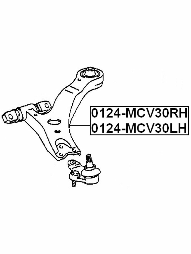 Рычаг передний правый для автомобилей TOYOTA, LEXUS, DAIHATSU 0124-MCV30RH FEBEST