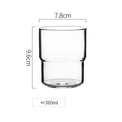 Цветные стеклянные стаканы 300/380 мл Белый, 1 Tall Clear Glass