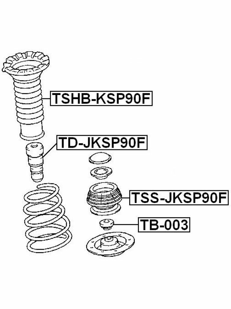 Опора переднего амортизатора SCION, TOYOTA TSS-JKSP90F FEBEST.