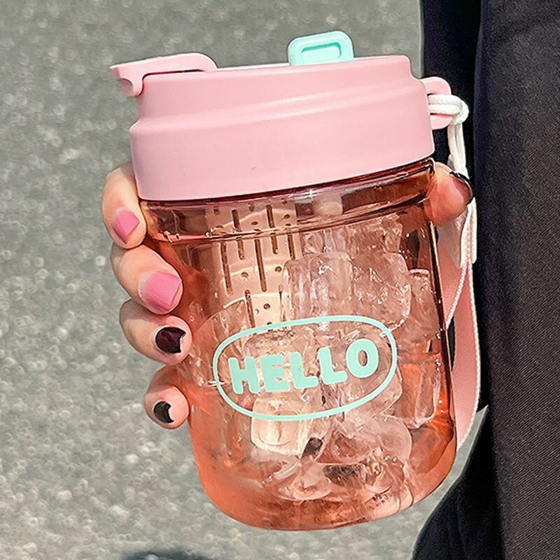 Летняя простая соломенная кружка для девочек, высококачественная пластиковая кружка для воды, прозрачная, устойчивая к высоким температурам, мужская переносная маленькая кружка для питьевой воды