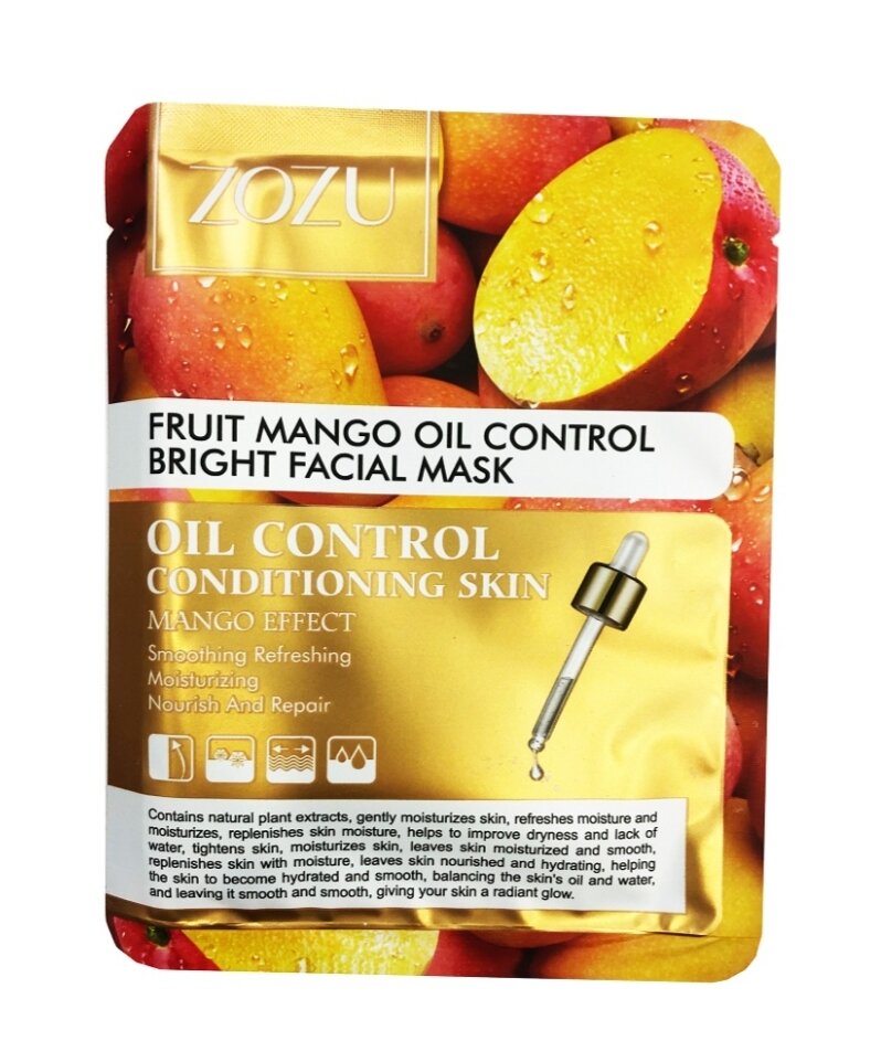 Тканевая маска для лица с манго ZOZU MANGO SMOOTHING FACIAL MASK