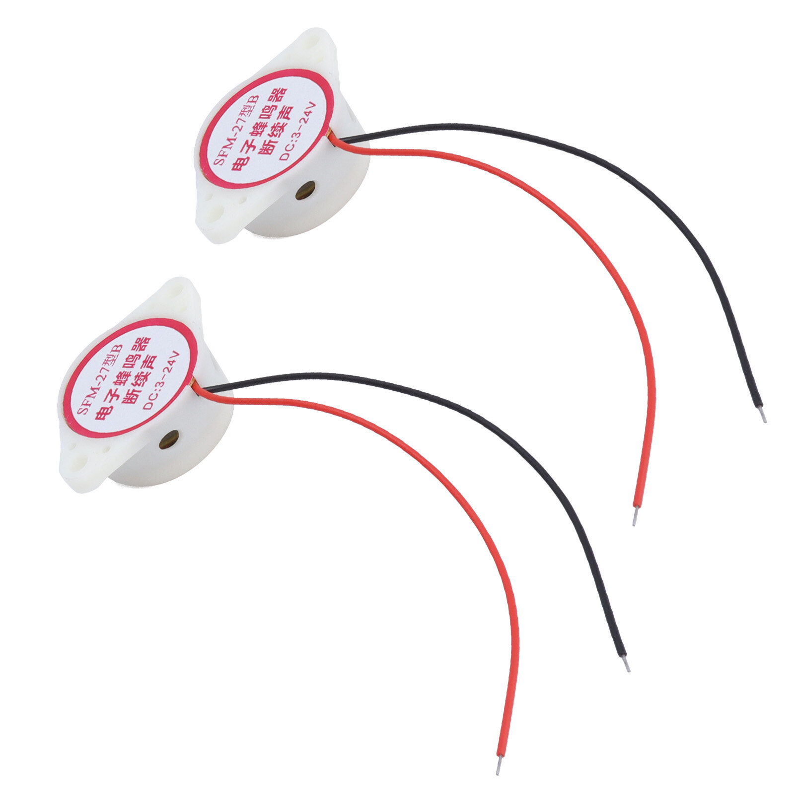 5 шт, электрический пьезосигнал, активный, 80 дБ, высокочувствительный комплект из АБС-пластика, SFM‑27B, белый