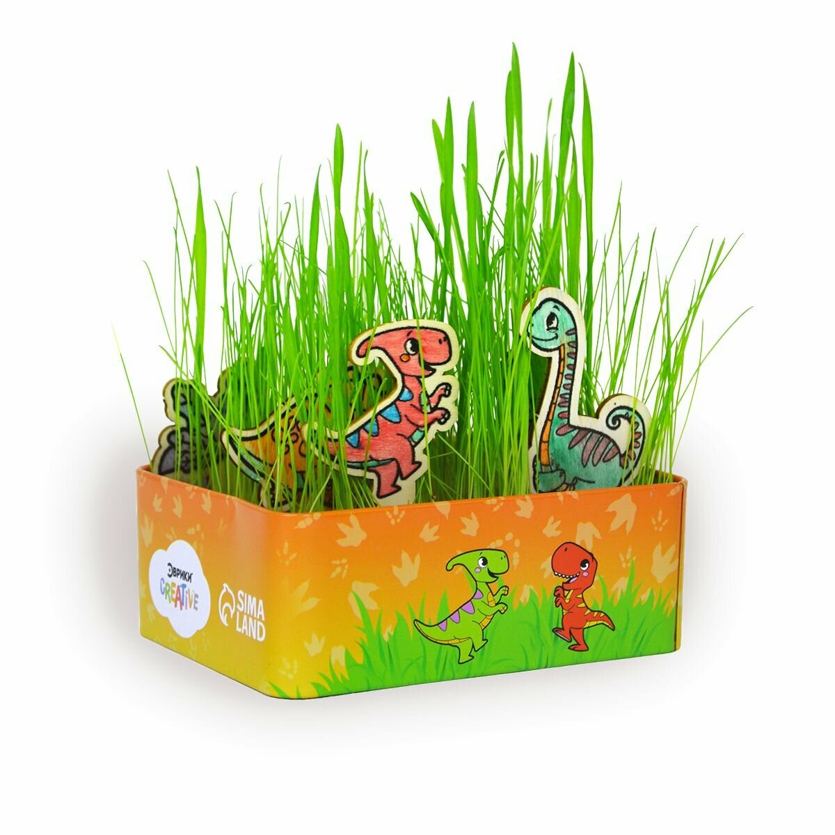 Набор для опытов "Мой мини сад" с элементами декора, дидактическая игра для детей, выращивание растений, в комплекте: основа, грунт, семена