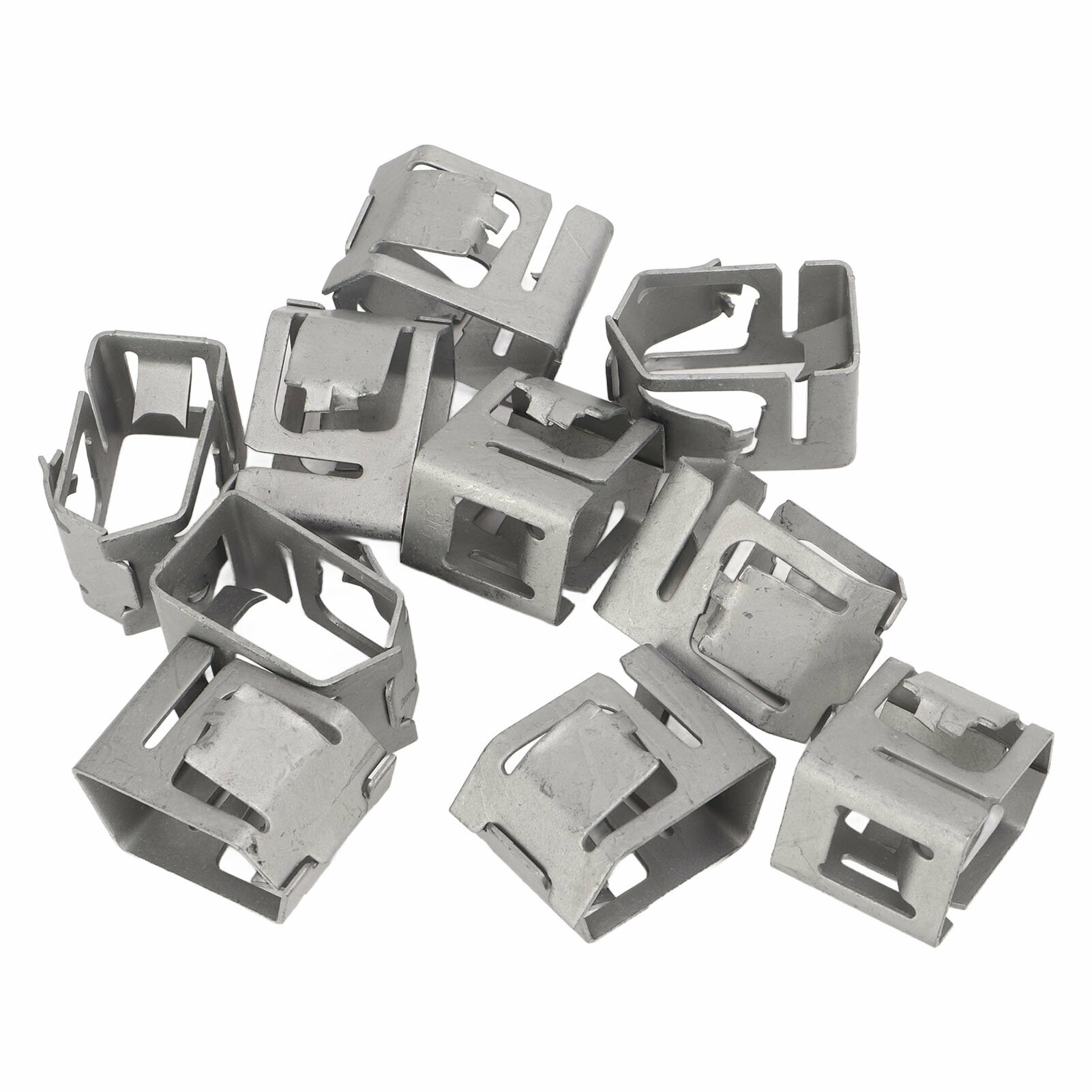 10 шт, монтажное крепление для солнечной панели, пружинная сталь, цинк, алюминиевое покрытие, концевой зажим для солнечной рейки для установки