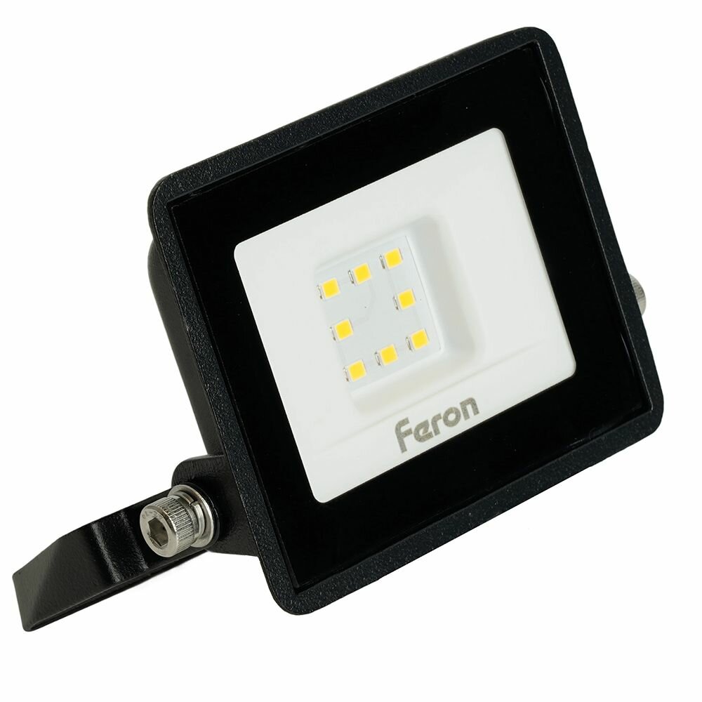 Прожектор светодиодный FERON 2835 SMD 10W 6400K IP65 AC230V/50Hz, черный, LL-918