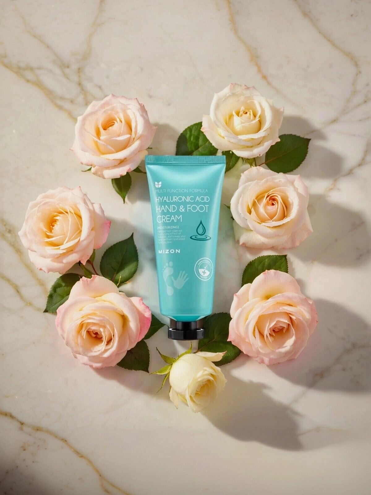 Mizon Крем для рук и ног HYALURONIC ACID Hand&Foot Cream, питательный, увлажняющий, заживляющий, от трещин, восстанавливающий, смягчающий, 100 мл