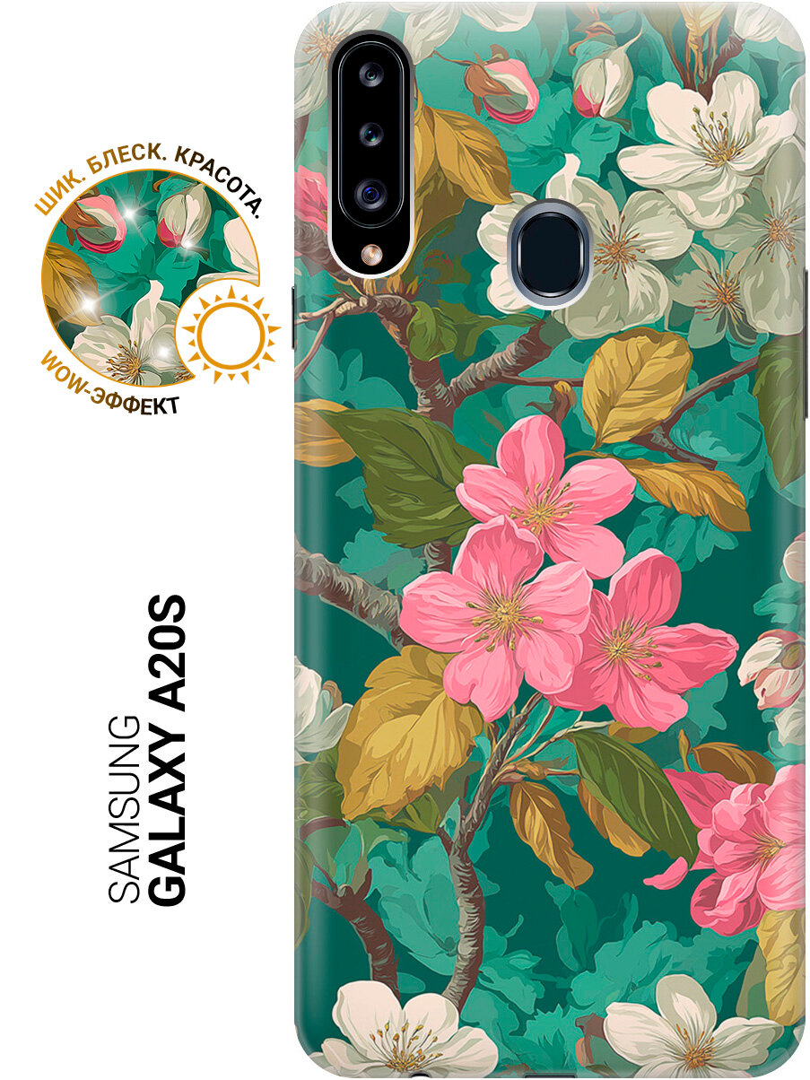 Силиконовый чехол на Samsung Galaxy A20s с принтом "Романтическое дерево"