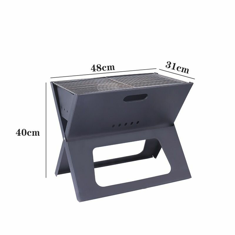 Открытый портативный X-образный складной утолщенный гриль для барбекю