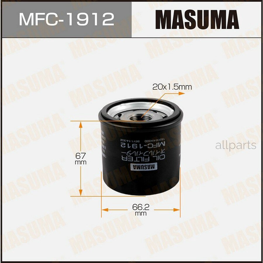 MASUMA MFC-1912 Фильтр масляный MAZDA 323 MASUMA MFC-1912