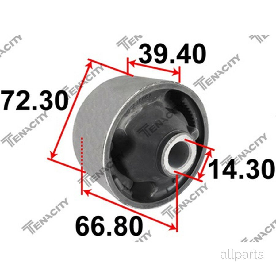 TENACITY 'AAMTO1204 Сайлентблок перед. нижн. рычага зад. CAMRY 70 шайба