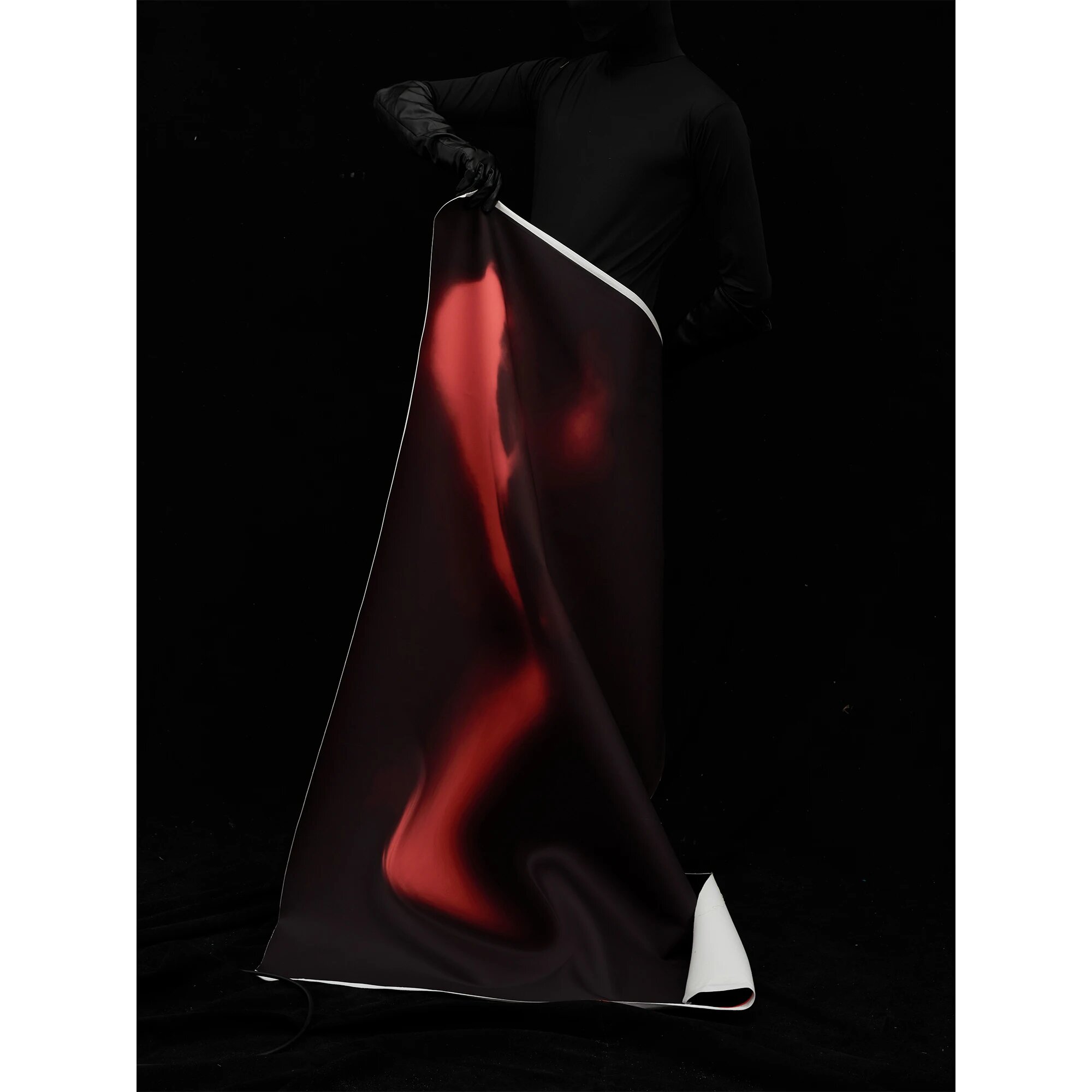 Термохромная ткаь из полиэстера кофейно-красного цвета