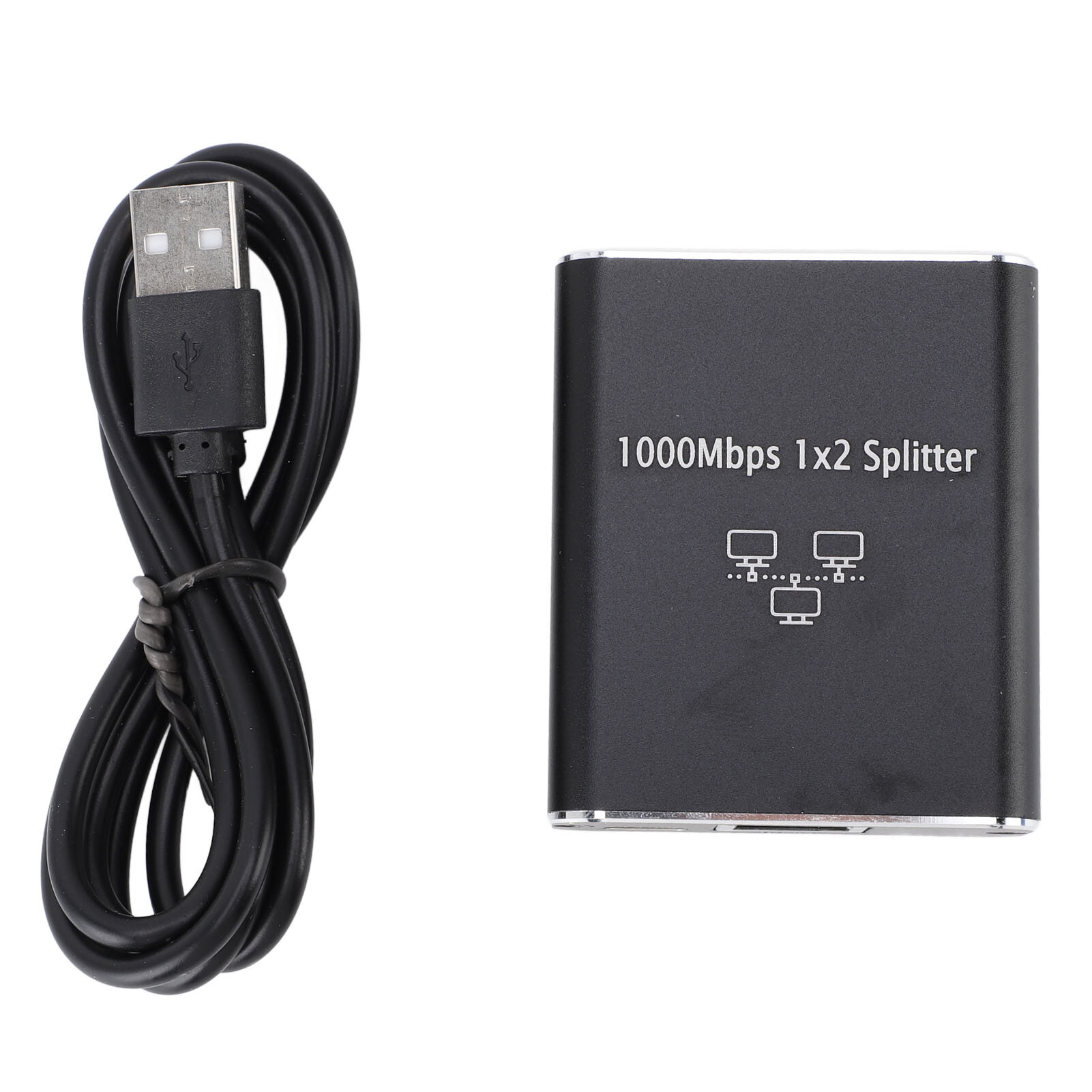 Разветвитель RJ45 с USB-кабелем питания, высокоскоростной гигабитный Ethernet-разветвитель 1000 Мбит/с для компьютерной ТВ-игровой консоли 1 к 2