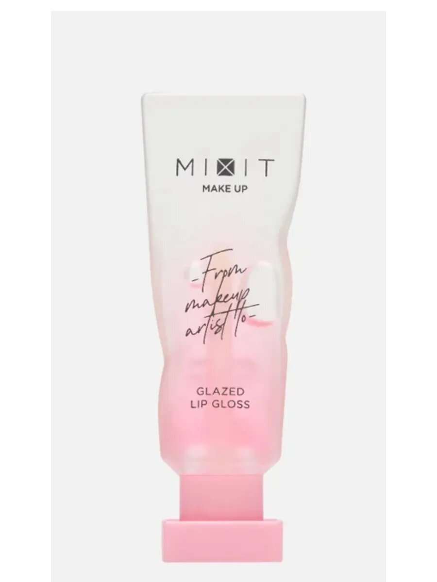 Блеск для губ MIXIT Glazed Oil Gloss pale pink, перламутровый, розовый, смягчающий эффект